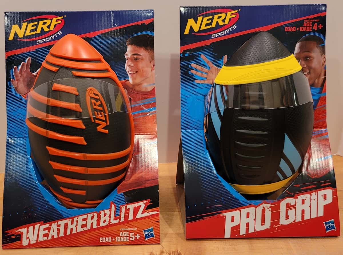 Nerf Sports Pro Grip Football Review and comparison to the Nerf Weather ...